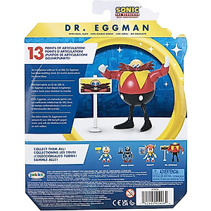 Sonic The Hedgehog 4-Inch Action Figure Classic Eggman with Goal Plate Collectible Toy