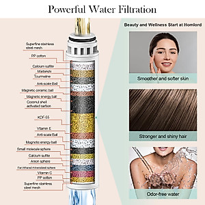 Homlord Filtered Shower Head with Handheld Matte Black - High Pressure 6 Modes, 120 Anti-clog Nozzles, Detachable Showerhead with Hard Water Filters, Extra Long 6ft Hose, Power Wash Mode for Bathroom