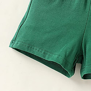 SEVEN YOUNG Toddler Baby Boy Summer Clothes Crocodile Printed Short Sleeve T-shirt Top + Short Pants 2pcs Boys Outfit Set (Crocodile, 2-3 Years)