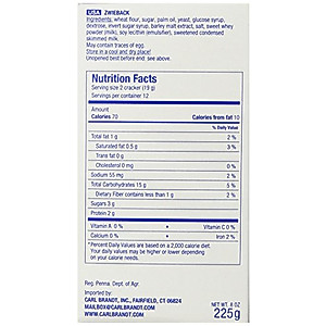 Brandt Zwieback, 8-Ounce Box (Pack of 10)