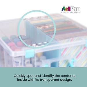 ArtBin Super Satchel Double Deep Compartment Box - Art Storage with 8 Removable Compartments, Smart Closure for Craft Supplies