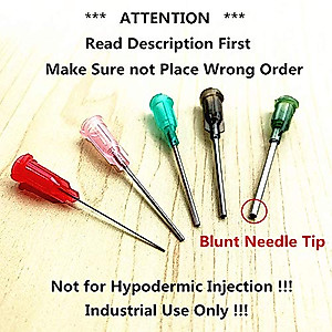 5 Pack 100ml Syringes with 14G 1.0'' Blunt Tip Needles and Storage Caps(Luer Lock), Plastic Reusable Syringe for Glue Applicator, Oil Dispensing Multiple Uses