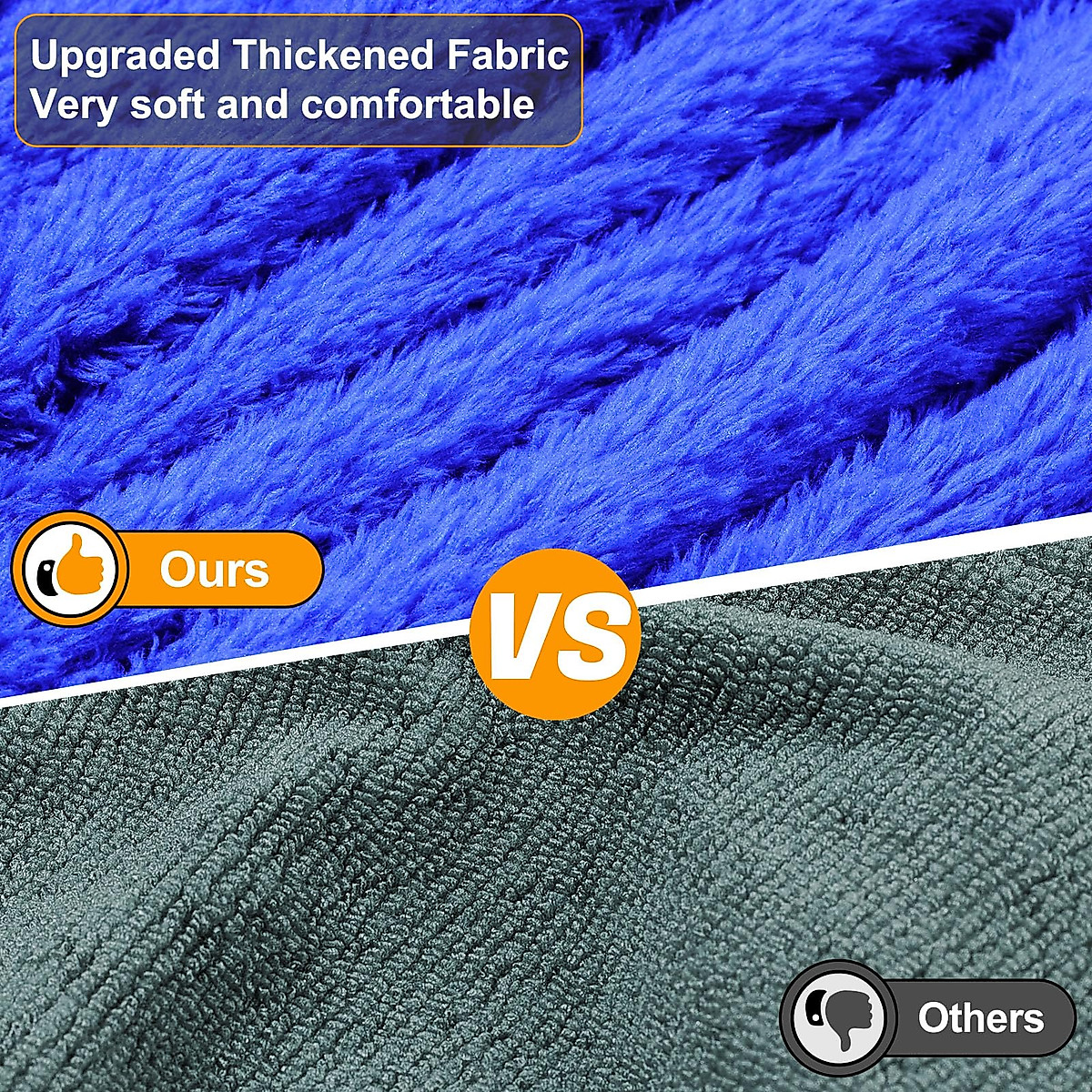 Bienbee Dog Bathrobe, Quick Drying Dog Robe Super Absorbent Dog Towels for Drying Dogs, Warm Keeping Dog Robes for After Bath Dogs Bath Supplies Dark Blue XL