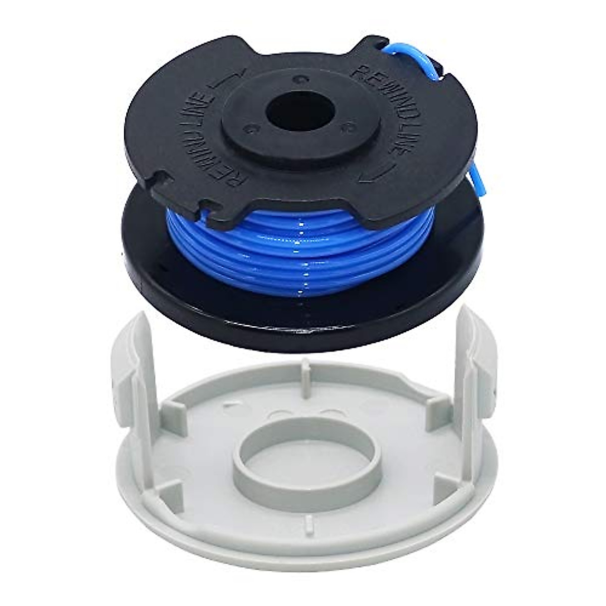 String Trimmer Spool Weed Eater Spools Single Line 11ft 0.065 by Primeswift fit for Ryobi One+ 18V 24V 40V,with 11ft 0.065" Auto Feed Cordless 29252 and 522994001 Cap Covers (8 Spools+1 Cap)
