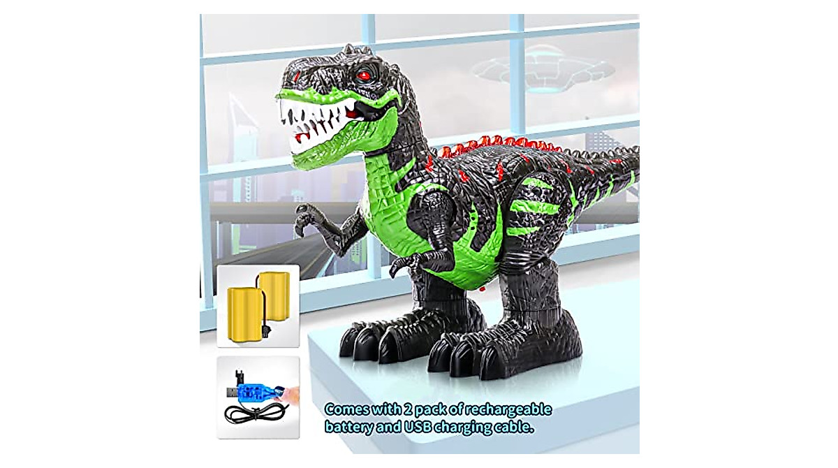TEMI Remote Control Dinosaur T-Rex Toy for Kids 6+ | Realistic Lights ...