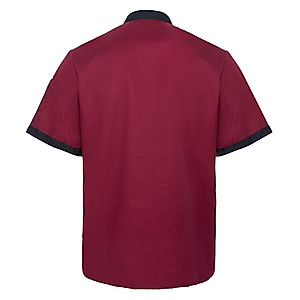 TopTie 3 Pack Men & Women Short Sleeve Chef Coat Jacket-set3-3XL