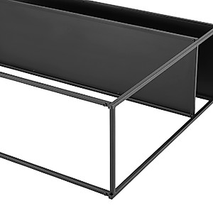 Crosley Furniture Braxton Sofa Console Table with Storage Shelf for Hall, Entryway, or Living Room, Matte Black