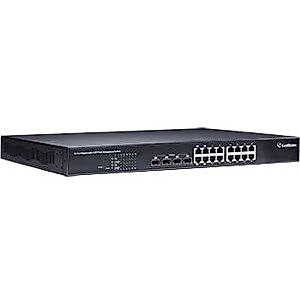 Geovision GV-POE1611 GeoVision 16-Port Gigabit 802.3at Web Management PoE Switch - 16 Ports - Manage