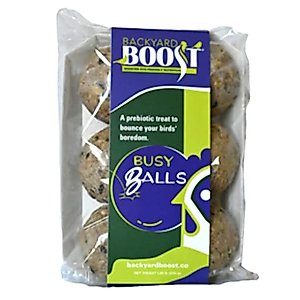 Backyard Boost Busy Balls - Prebiotic Chicken Food Treat to Alleviate Boredom - 1.36.Pounds (Pack of 6)