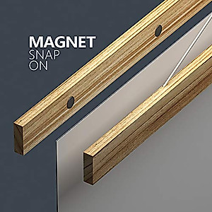 bestdeal depot Poster Hanger Frame with Your Photos, Custom Poster Prints Wall Art for Living Room, Bedroom Wooden Framed Magnet Ready to Hang 18x24 inches