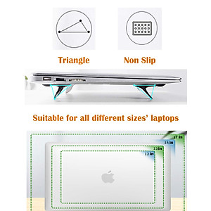 Mini Laptop Stand, Keyboard Riser Stand, Invisible Ergonomic Laptop Holder Stand Riser, Foldable Tablet Pad Phone Stand Lap Cooler for MacBook, Air, Pro, Lenovo, HP More (2PCS)