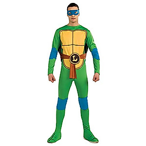 Nickelodeon Ninja Turtles Adult Leonardo and Accessories, Green, x-Large Costume