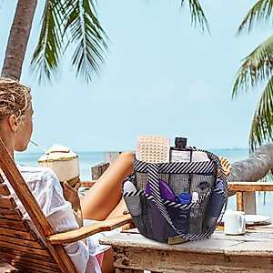 Attmu Mesh Shower Caddy Portable, Quick Dry Hanging Shower Tote Bag for College Dorm Room Essentials, Large Capacity Shower Caddy Dorm for Bathroom