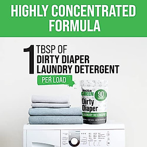 Rockin' Green Baby Cloth Diaper Detergent(90 Loads), Plant based, All Natural Laundry Detergent Powder, Vegan and Biodegradable Odor Fighter, Safe for Sensitive Skin, 45 oz (Unscented).