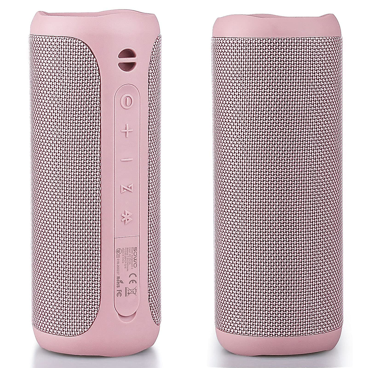 Portable Speaker, Wireless Bluetooth Speaker, IPX7 Waterproof, 25W Loud Stereo Sound, Bassboom Technology, TWS Pairing,16H Playtime, Speaker with Lights for Home Outdoor - Black+Pink