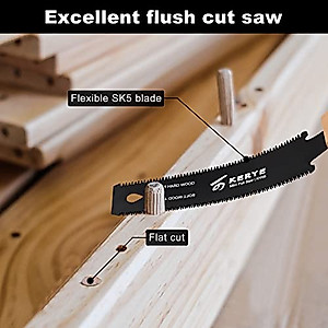 KERYE Mini Hand Saw Woodworking Tools, 6 Inch Japanese Pull Saw with Double Edges of 11/17 TPI, Small Hand Tools Flush Cut Saw for Hardwoods/Softwoods, Light Wood Saw as Gifts for Men/Women-KY05