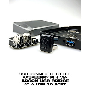 Argon ONE M.2 SATA Expansion Board for Raspberry Pi 4 | Supports B-Keys and B+M Keys | Only Compatible with Argon ONE V2 Cases