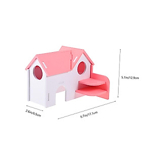 POPETPOP Guinea Pig Hideout Hamster Houses Small Pet Chinchilla House Small Animal Ferret Cage Habitat with Climbing Ladder for Hamster Guinea Pig Chinchilla Dwarf Rabbit