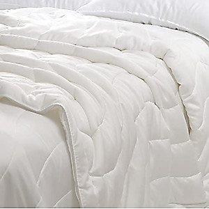 Buffy Breeze Comforter - Soft 100% Eucalyptus Lyocell, Cooling, White Lightweight Summer Duvet Insert with Corner Tabs (Full/Queen)