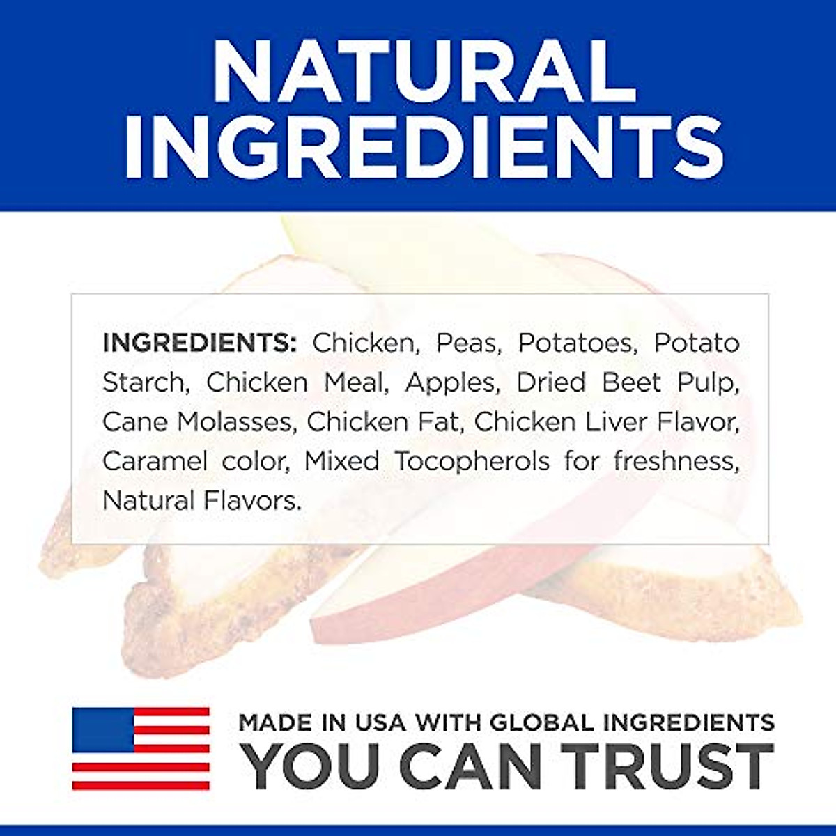 Hill's Grain Free Dog Treats, Crunchy Naturals with Chicken & Apples, Healthy Dog Snacks, 8 oz. Bag