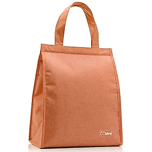 CCidea Lunch Bag for Women Men,Simple Insulated Lunch Box, Reusable Lunch Boxes for Work Travel（Inulin with Velcro）
