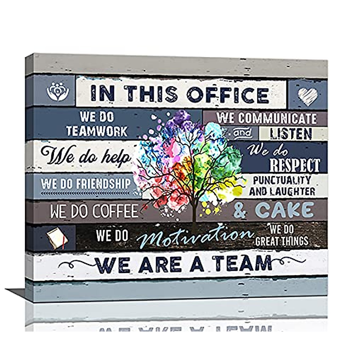 Inspirational Wall Art For Office Motivational Quotes Wall Decor We Are A Team Framed Canvas Wall Art Modern Office Wall Decor Office Size , 24x20 Inch