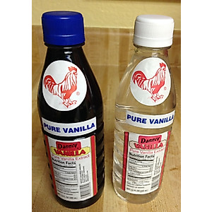 New 1Dark and 1White 12 oz. PURE VANILLA EXTRACT Danncy Brand