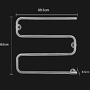 AFLHYJK Steel Electric Towel Rack - Stainless Steel Free Standing Electric Heated Towel Warmer Laundry Drying Rack