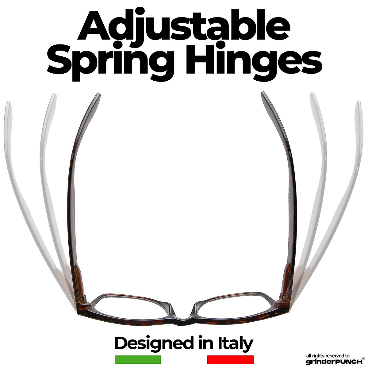 grinderPUNCH High Magnification Power Readers Reading Glasses 1.00-6.01