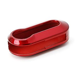iJDMTOY (1) Exact Fit Gloss Metallic Red Smart Remote Key Fob Shell Compatible With FIAT 500 500L 500X Abarth 3-Button Folding Blade Key