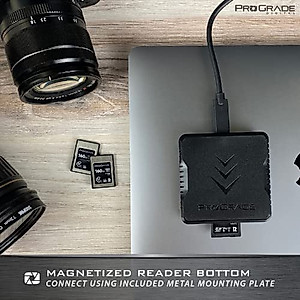 CFexpress Type A and SDXC/SDHC UHS-II Card Reader with Two Slots | USB 3.2 Gen 2 | by ProGrade Digital (PG09)