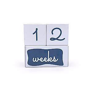 Baby Monthly Milestone Blocks Gender Neutral for Baby Boy and Girl Age Blocks for Photo Props Baby Milestone Blocks with Baby Milestone Board