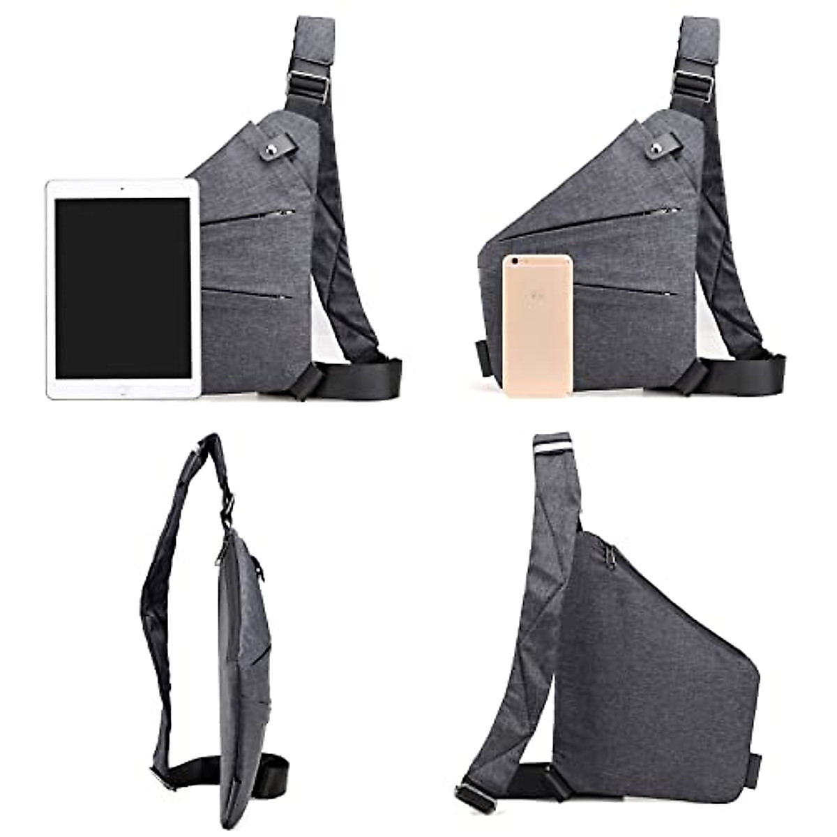 TEMMGY 2023 New Personal Flex Bag,Personal Flex Bag for Women Men，Flex Bags Crossbody Womens,Flex Bags for Men Women (Black,Right)