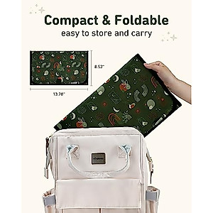Portable Diaper Changing Pad, Waterproof Foldable Travel Changing Mat, Lightweight Travel Changing Station for Baby Girl Boy, Boho Geometric Pattern