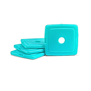 Cool Coolers by Fit + Fresh, Reusable & Long-Lasting Slim Ice Packs, Perfect Addition To Your Lunch Box, Camping Accessories, Insulated Lunch Bag, Beach Cooler Backpack & More, 4PK, Green