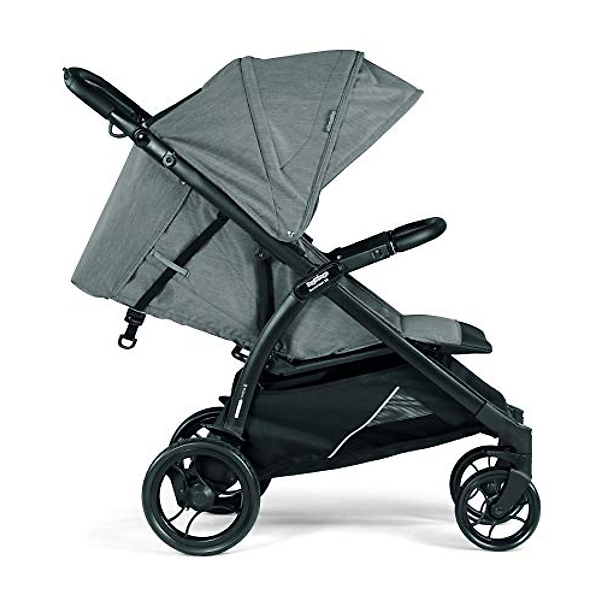 Peg Perego Booklet 50 Travel System - Includes Booklet 50 Baby Stroller and The Primo Viaggio 4-35 Infant Car Seat - Made in Italy - Atmosphere (Grey)