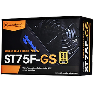 SilverStone Technology 750W Computer Power Supply PSU Fully Modular with 80 Plus Gold & 140mm Design Power Supply (SST-ST75F-GS-V3)