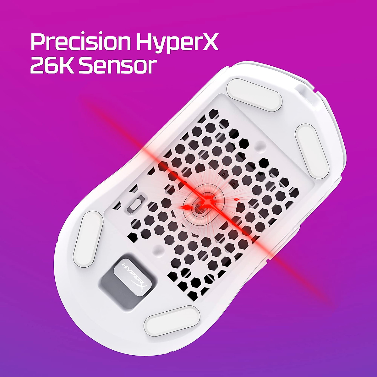 HyperX Pulsefire Haste 2 – Wireless Gaming Mouse- Ultra Lightweight, 61g, 100 Hour Battery Life, Dual Wireless Connectivity, Precision Sensor - White