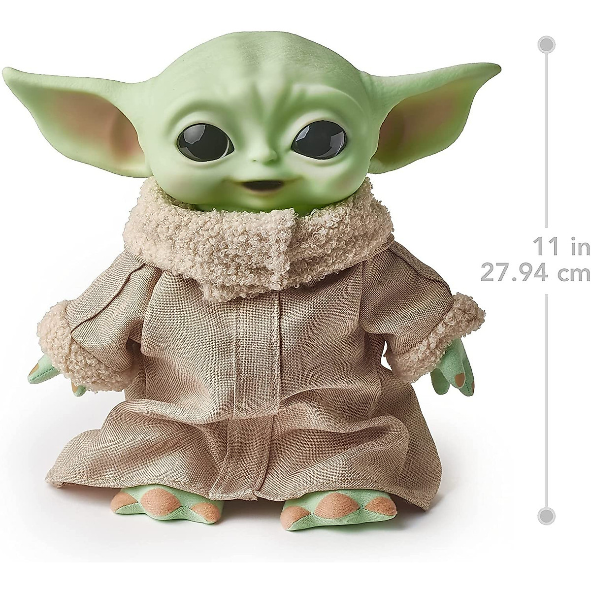 Mattel Star Wars Grogu Plush 10-inch Toy, Character Figure with Soft Body, Sounds & Carrier, Inspired by Star Wars The Mandalorian