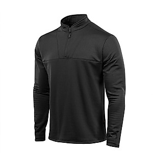 M-Tac Thermal Underwear for Men Fleece Lined Compression Shirt Delta Level 2 (Black, M)