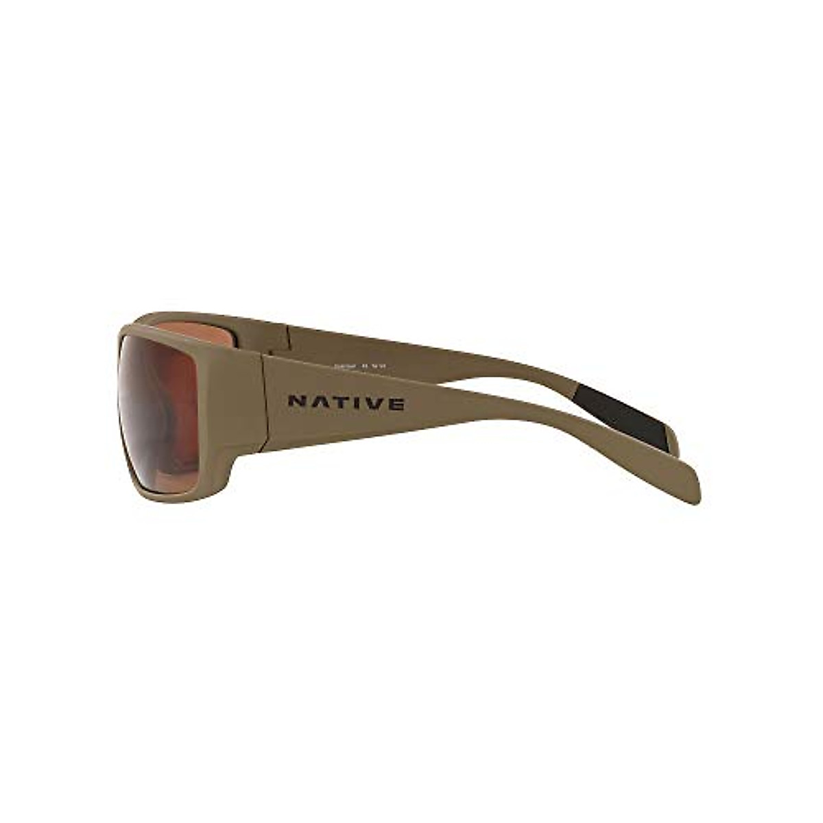 Native Eyewear Sightcaster Polarized Rectangular Sunglasses, Desert Tan/Bronze, 64 mm