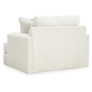 Signature Design by Ashley Karinne Coastal Upholstered Oversized Chair, White