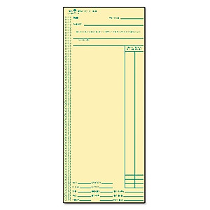 TOPS 1261 Acroprint/Amano/Cincinnati/Lathem Time Card, Weekly, 3 3/8 x 8 1/4 (Box of 500) , Manila