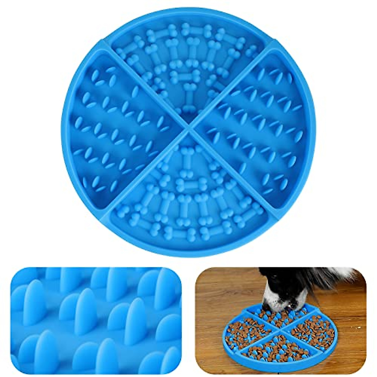 Dog Lick Treat mat Dog Slow Feeder Dog Licking Mat Pet Calming Mat Anxiety Relief Dog Cat Training Lick Wet Food Mat Perfect for Food Mat for Dogs