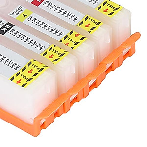 5Pcs Ink Cartridge PGBK BK C M Y Smoothly Operation Reusable Printer Ink Cartridge with Permanent Chip (380-381)