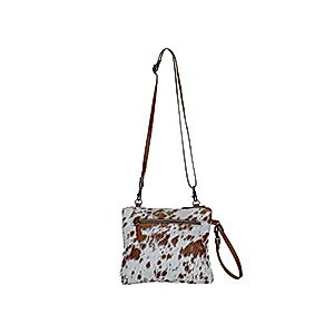 Myra Bag Small Zip Top Brown Cow