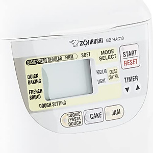 Zojirushi BB-HAC10 Home Bakery 1-Pound-Loaf Programmable Mini Breadmaker