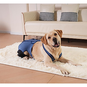 Dog Hind Leg Recovery Sleeve Dog Recovery Suit as Cone Collar Alternative, 2.5mm Thick and Waterproof, Prevent Pet Wounds Licking, Biting (XLarge)