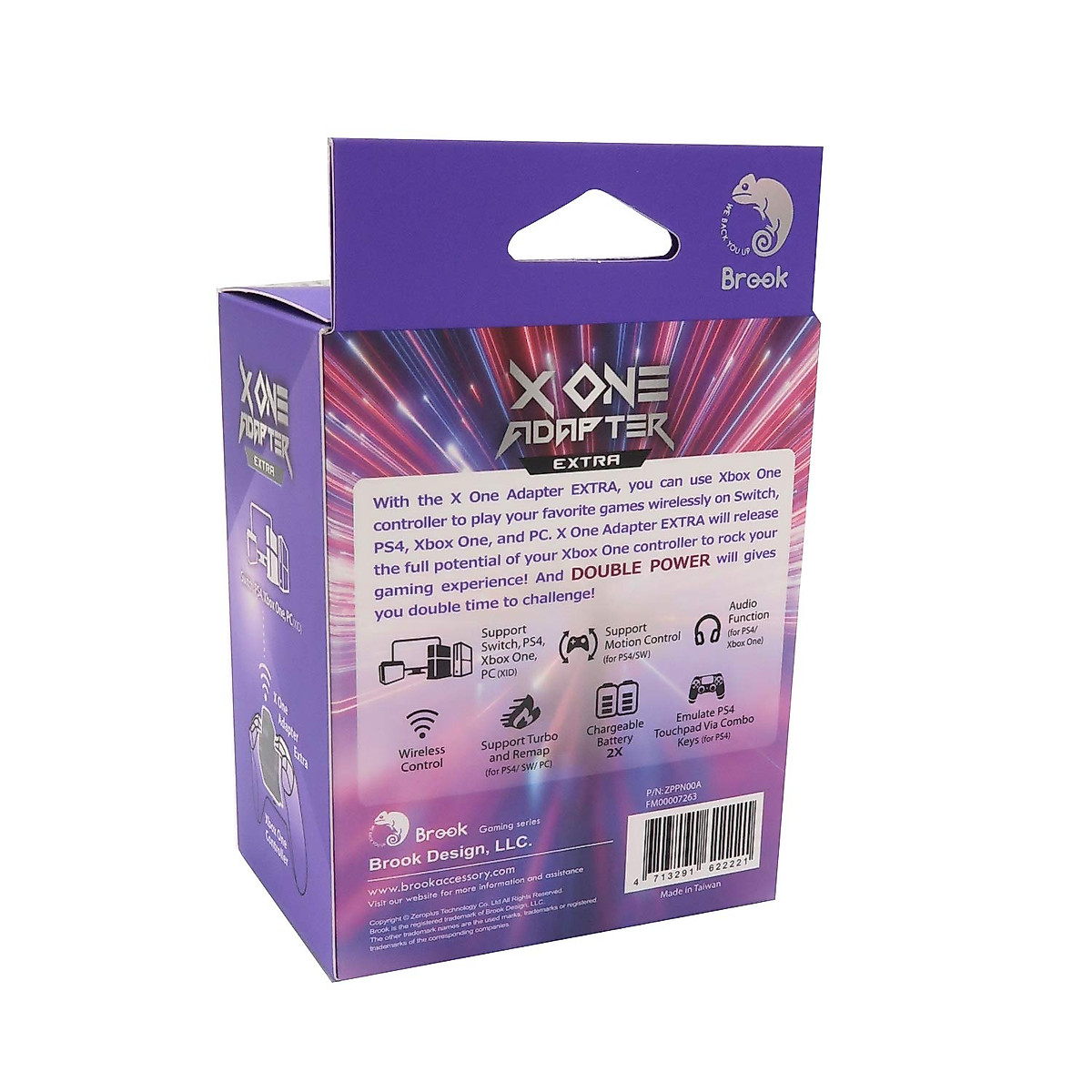 Mcbazel Brook X One Adapter Extra XL Controller Converter Support Turbo Remap Function for PS5/ PS4/ Xbox Seris X&S/Switch/PC/Xbox One with Keychain