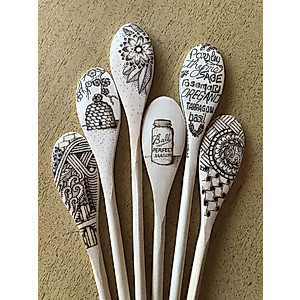 Kitchen Wooden Spoons Mixing Baking Serving Utensils Puppets 12 inch - Set of 24 ROUNDSQUARE